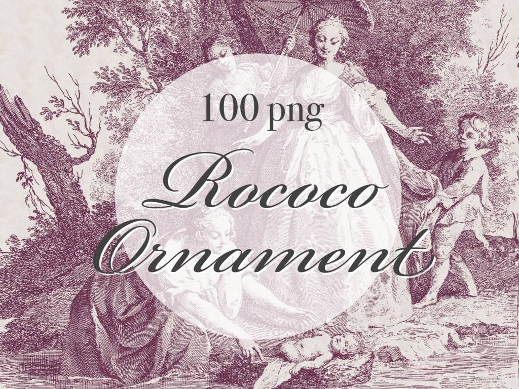 【透過】ロココオーナメント Rococo Ornament 100枚【png】 - LittleDreamShop